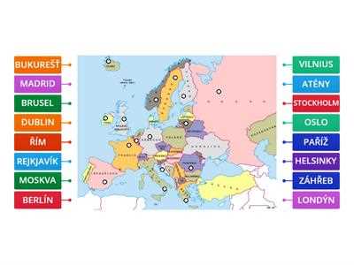 Státy Evropy a hlavní města - Březen 2026 - LaskaVezrozeni.CZ